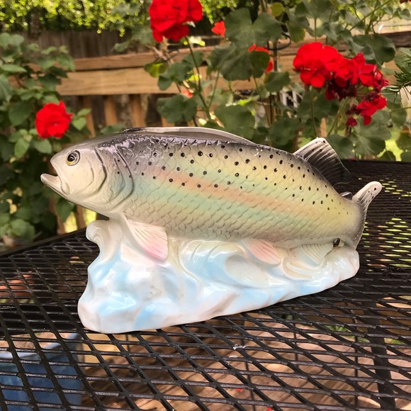 Vintage | Accents | Vintage Japan Rubens Ceramic Rainbow Trout Fish ...